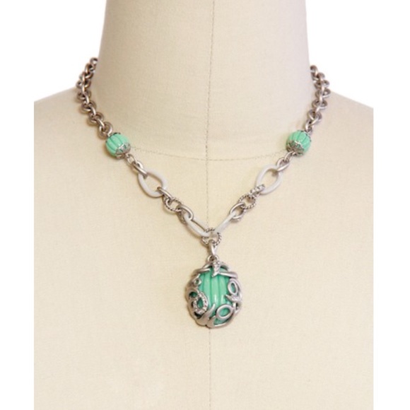 SAACHI | Jewelry | Saachi The Cage Aqua Necklace | Poshmark